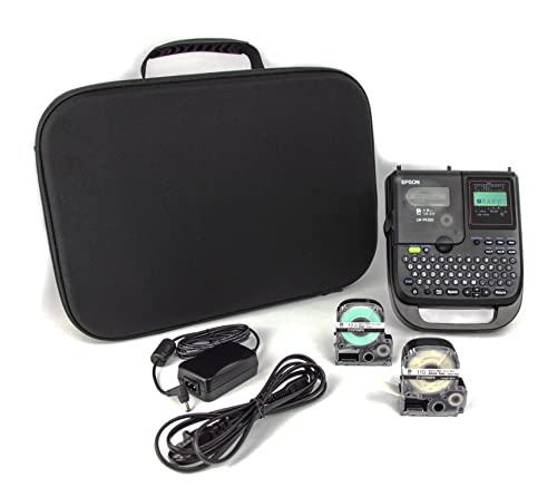 LABELWORKS Epson LW-PX350 Industrial Label Maker Kit for Home and Office - Complete Kit with Accessories - Shrink Tube, Sticker Labels, and Magnetic Tape Compatible, Portable Handheld Label Printer