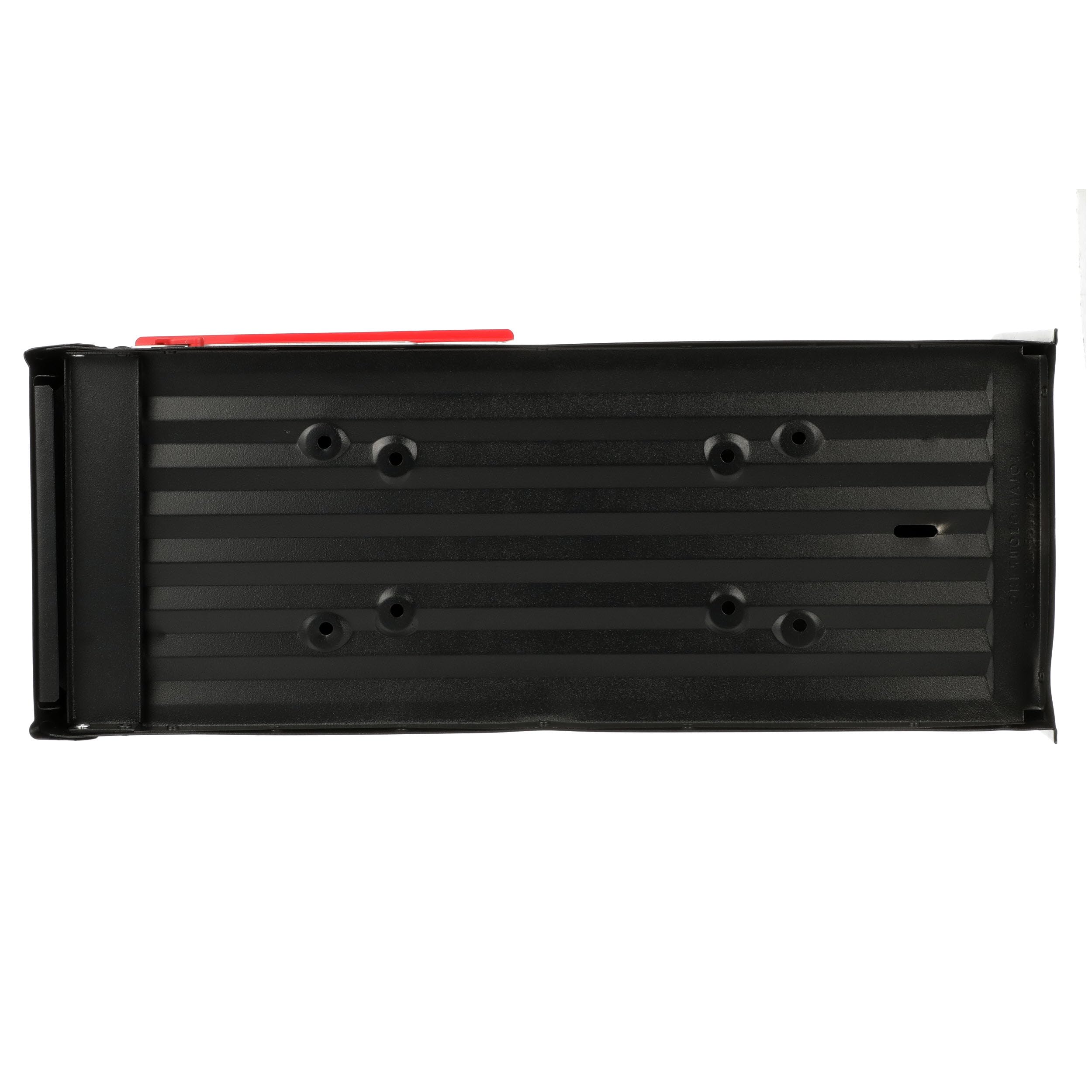Architectural Mailboxes Admiral Aluminum Post Mount Mailbox, Compatibility Code B, ADM16BAM, Textured Black, Large Capacity
