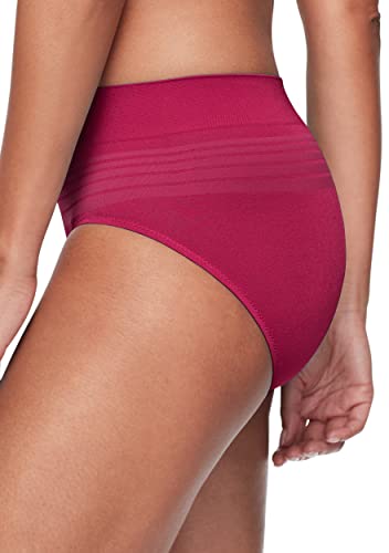 Warner's Women's No Pinching, No Problems Dig-Free Comfort Waist Smooth and Seamless Hipster RU0501P, Summer Berry