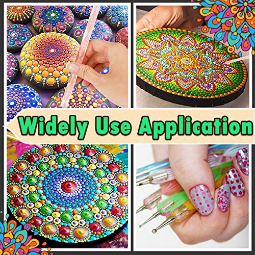 Insnug Mandala Dotting Tools Painting Kit - Rock Dot Paint Stencils Tool Set Art Craft Supplies Kits with Tray Brush Zipper Waterproof Bag Pen for Nail Stone Mandala Arts Drawing Home Decor Activity