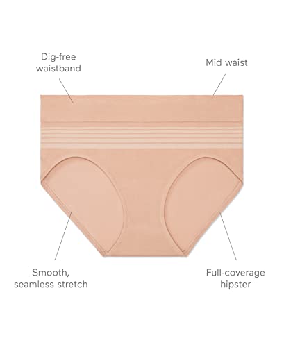Warner's Women's No Pinching, No Problems Dig-Free Comfort Waist Smooth and Seamless Hipster RU0501P, Summer Berry