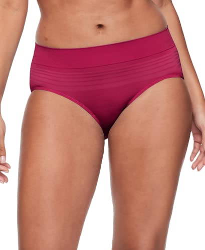 Warner's Women's No Pinching, No Problems Dig-Free Comfort Waist Smooth and Seamless Hipster RU0501P, Summer Berry