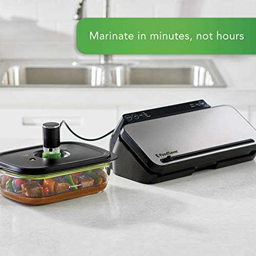 FoodSaver 2116382 Preserve & Marinate Vacuum -Containers,1- 3 cup and 1- 10 cup, Clear (Count-2)