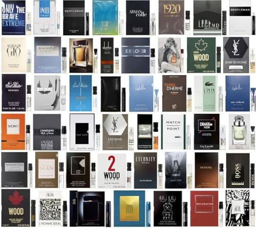 Men's Cologne Top Designer Best Rated Sample Lot - High End Niche Most Popular Fragrance Sampler Vial Set (15 Random Samples)