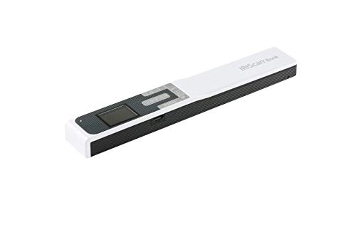 IRIScan Book 5-Portable Scanner, Photo Scanner, Documents Scanner 1200DPI, Flat Scanning, SD Card, Battery, USB, No Driver, PDF to Word, Readiris OCR Win Mac White