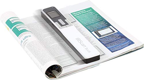 IRIScan Book 5-Portable Scanner, Photo Scanner, Documents Scanner 1200DPI, Flat Scanning, SD Card, Battery, USB, No Driver, PDF to Word, Readiris OCR Win Mac White