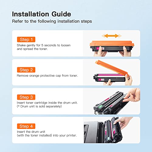 E-Z Ink (TM) Compatible Toner Cartridge Replacement for Brother TN225 Magenta to Use with MFC-9130CW HL-3170CDW HL-3140CW HL-3180CDW MFC-9330CDW MFC-9340CDW HL-3180CDW DCP-9020CDN (Magenta, 1 Pack)
