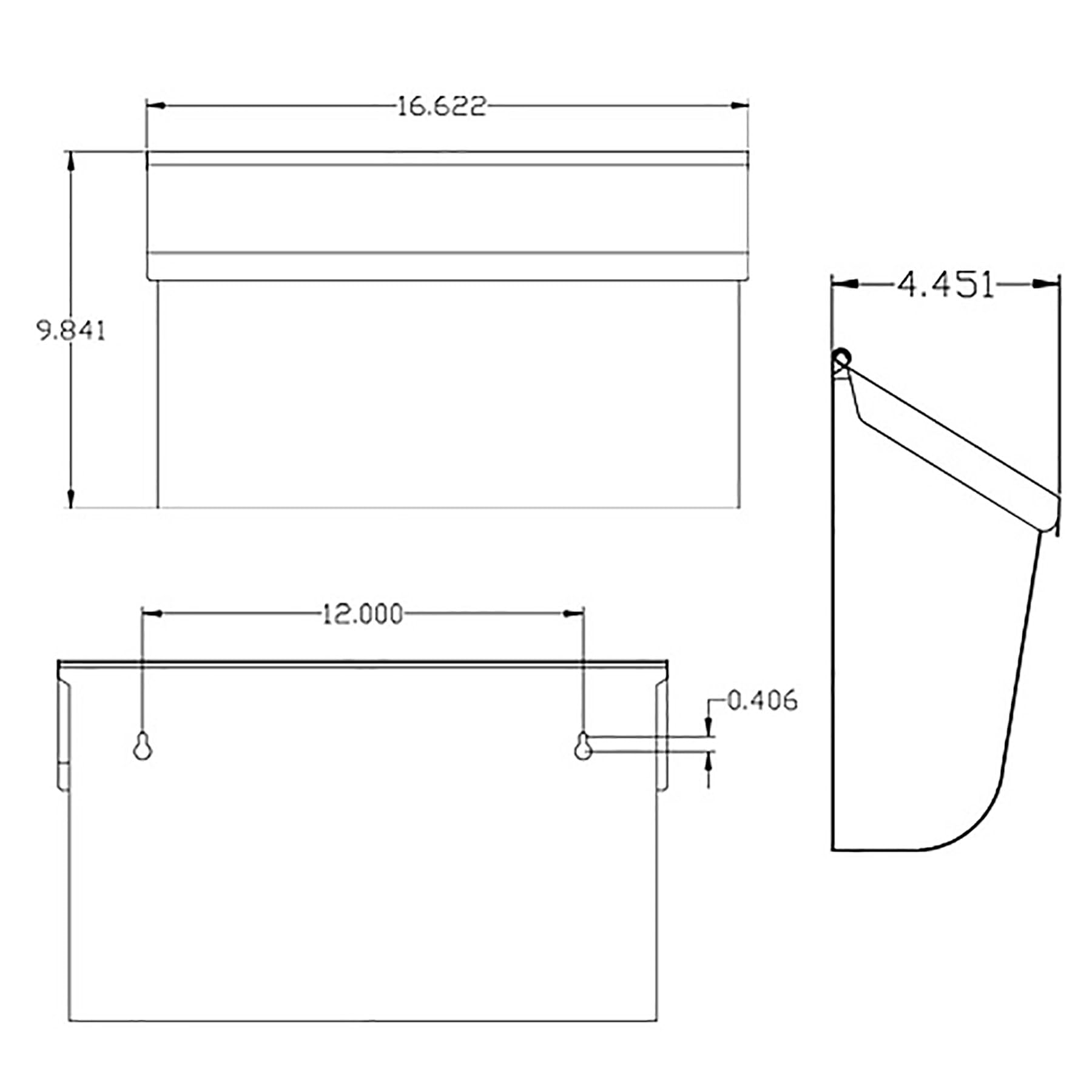 Architectural Mailboxes Woodlands Medium Capacity, Galvanized Steel Wall Mount Mailbox, White