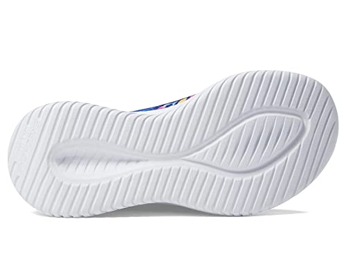 Skechers Kids Girls Ultra Flex 3.0-Safari Shine Sneaker, Navy/Multi, 3.5 Big Kid