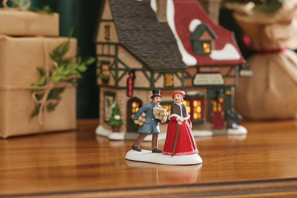 Department 56 Christmas Carol Village Last Minute Holiday Shopping Figurine