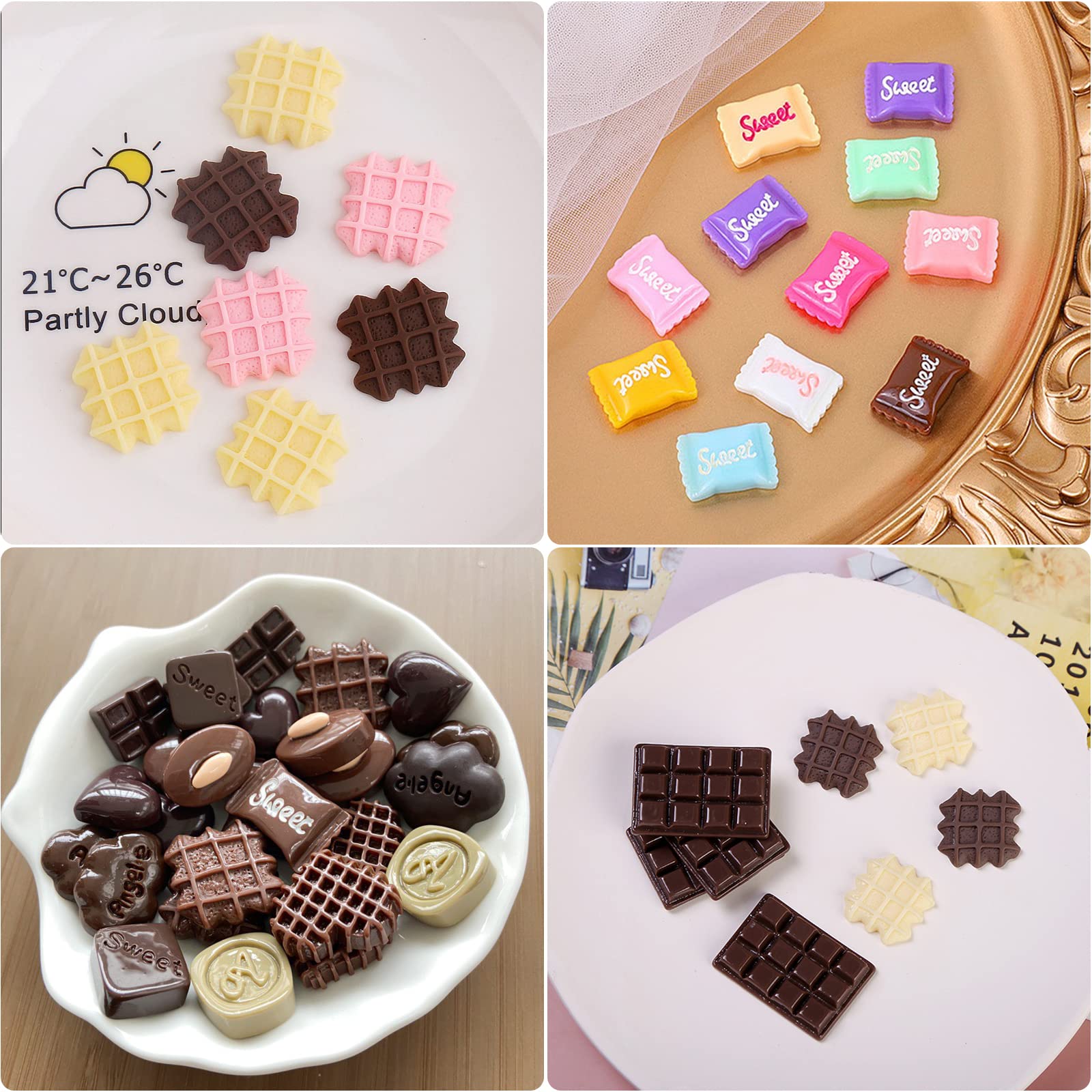 Chocolate Silicone Molds, Waffle Cookie Cake Decorating Fondant Molds 3 Pcs, Candy Mousse Butter Molds, DIY Resin, Clay Molds for Baby Showers, Birthdays, Thanksgiving, Easter, Valentine's Day