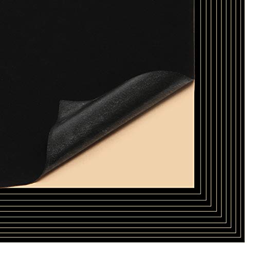 Mesheshe 10PCS Self Adhesive Felt Fabric, Soft Velvet Drawer Liner, DIY Velvet Fabric for Art & Crafts, Jewelry Box Felt Liner, A4 Size (8.3" x 11.8", Black)