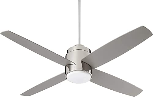 LUZAIRE DESIGN Oxygen 3-101-20 | Oslo 52" Four Blade Modern Ceiling Fan β Polished Nickel Finish | Three Speed Reversible Motor With Optional Remote Control