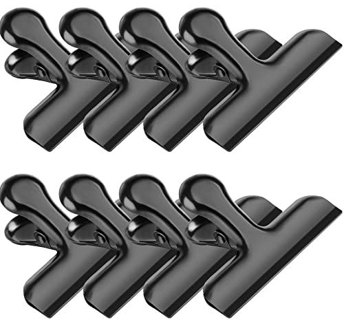 Bag Clips, Heavy Duty Stainless Steel Chip Clips, 8 Pack Food Bags Clamp Great for Kitchen Office to Seal Coffee Bags, Paper Sheets - Pack of 8