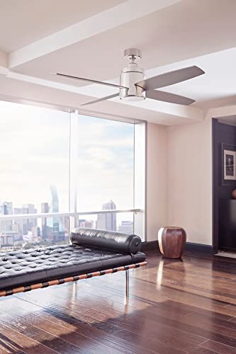 LUZAIRE DESIGN Oxygen 3-101-20 | Oslo 52" Four Blade Modern Ceiling Fan β Polished Nickel Finish | Three Speed Reversible Motor With Optional Remote Control