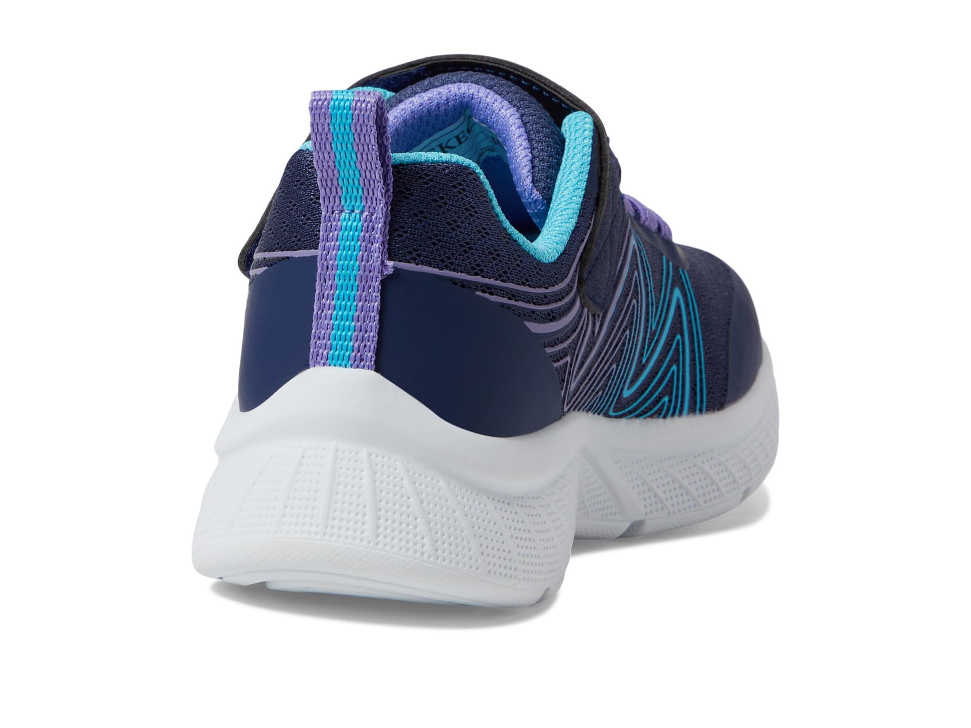 Skechers Microspec Plus-Swirl Sweet Sneaker, Navy/Multi, 13 US Unisex Little Kid