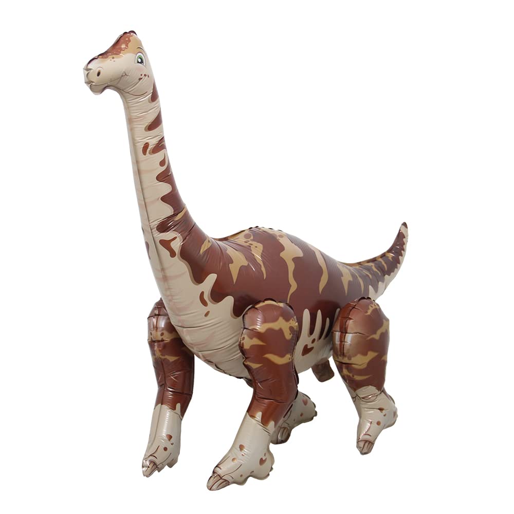 Self standing 4D Giant Dinosaur whale Spider scorpion Party Foil Balloon Helium Tyrannosaurus dragon birthday deco party supplies boy kids cartoon toys (4D Medium Brachiosaurus)