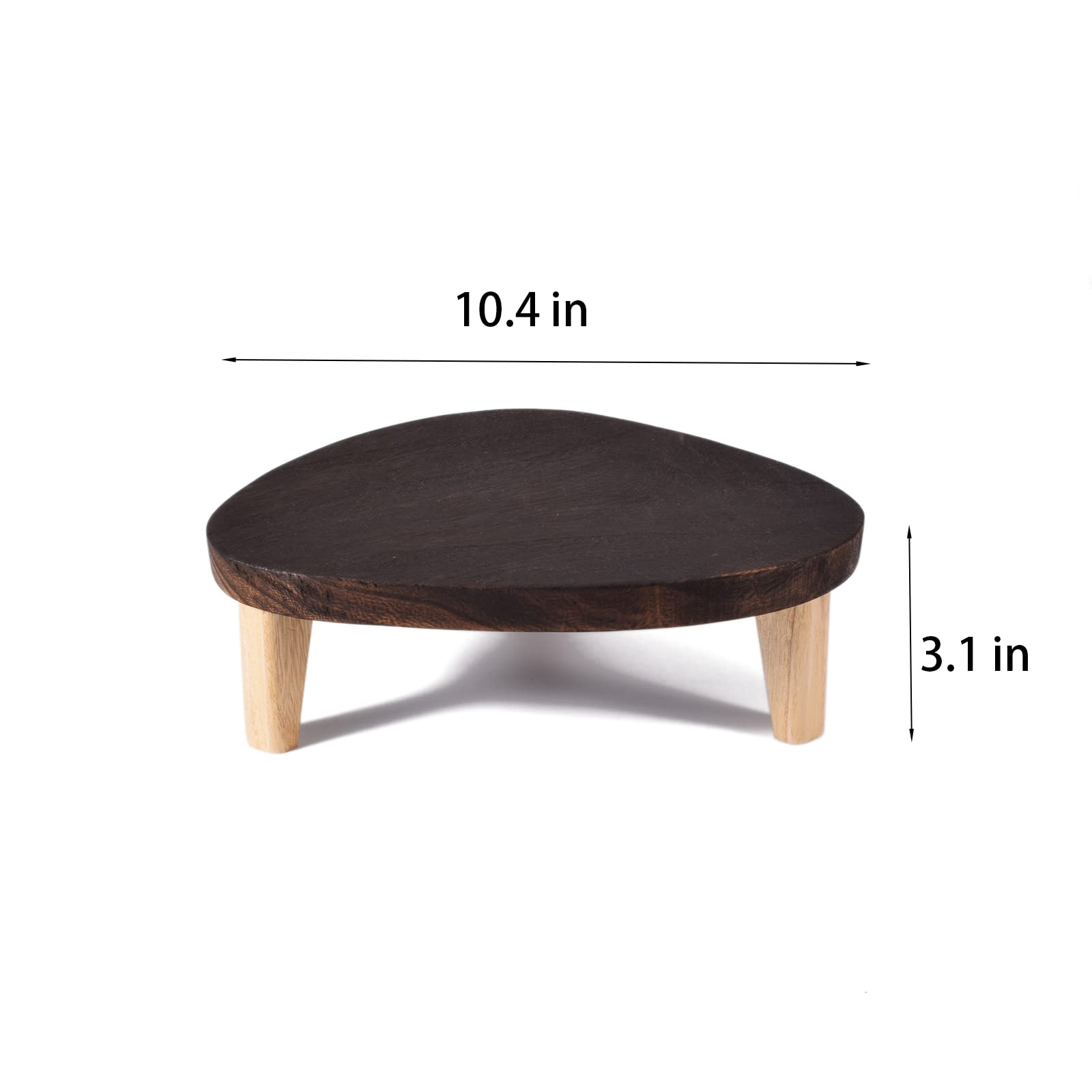 RiLiKar Wooden Risers for Display Decorative Coffee Bar Table Tray Bathroom Countertop Organizer Farmhouse Corner Soap Stand Rustic Wood Pedestal Stand Soap Dispenser Tray - Black