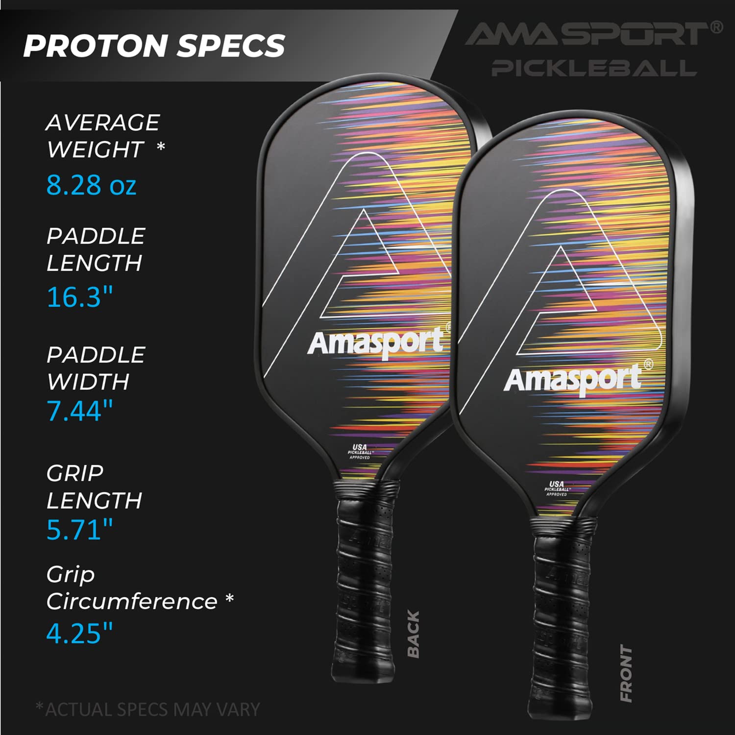 PICKLETECH AMA Sport Kronos Pickleball Paddle - USA Pickleball Approved
