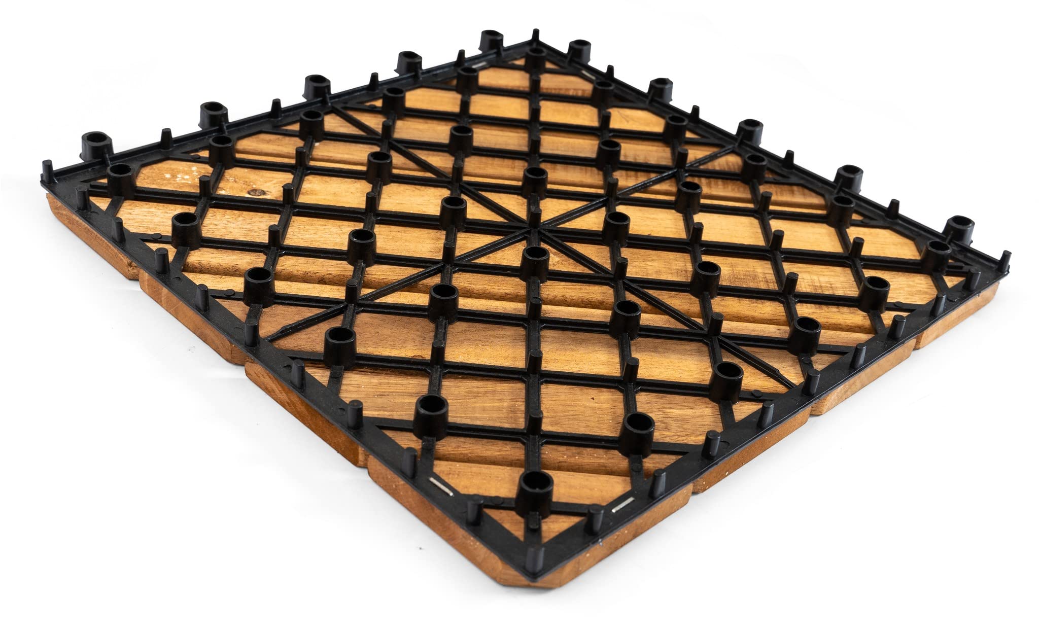 YAMAZING 12βx12β Solid Wood Interlocking Flooring Tiles (Pack of 9), Acacia Hardwood Deck Tiles,Floor Tiles for Both Indoor & Outdoor Use, Waterproof All Weather