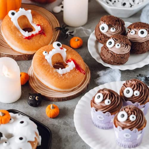 Edible Mini Candy Eyes Halloween Sprinkles Cake Cupcake Toppers Cookie Decorations Dessert Sprinkle Eyeballs Sugar Sprinkles Googly Eye for Christmas Daily Cake Decorating
