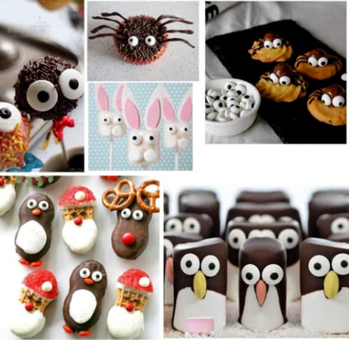 Edible Mini Candy Eyes Halloween Sprinkles Cake Cupcake Toppers Cookie Decorations Dessert Sprinkle Eyeballs Sugar Sprinkles Googly Eye for Christmas Daily Cake Decorating