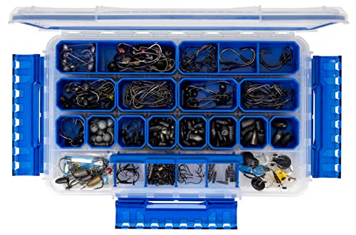 Flambeau Outdoors Terminal Slim Waterproof Ultimate Tuff Tainer | Tackle Storage, 14 Removable Modular Zerust Anti-Corrosion Cups, Micro Terminal Tackle Storage Locker, 14" x 8.9" x 1.7"