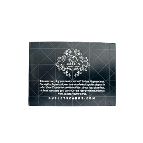 Bullets Playing Cards, Waterproof Plastic Playing Cards, Poker Size Double Pack with Paulie Design, Jumbo Index & Two Pips, Durable Professional Deck for Texas Holdem Poker, Includes Cut Card