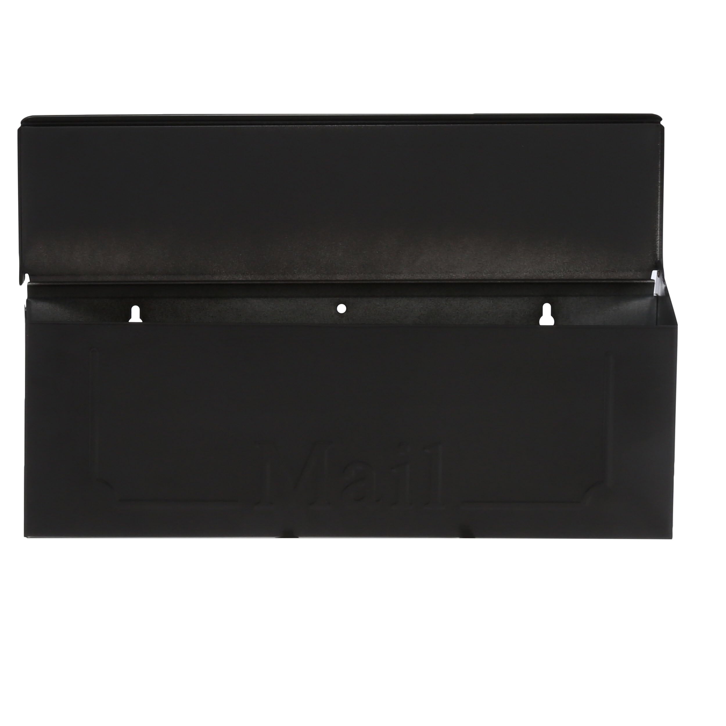 ARCHITECTURAL MAILBOXES Townhouse Galvanized Steel, Wall-Mount Mailbox, Black Small