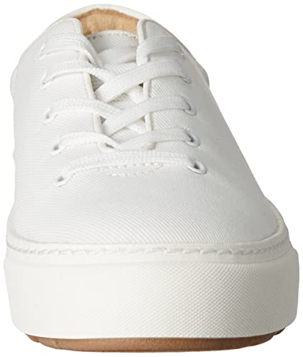 Amazon Essentials Women's Comfortable Lace Up Sneakers, White, 8