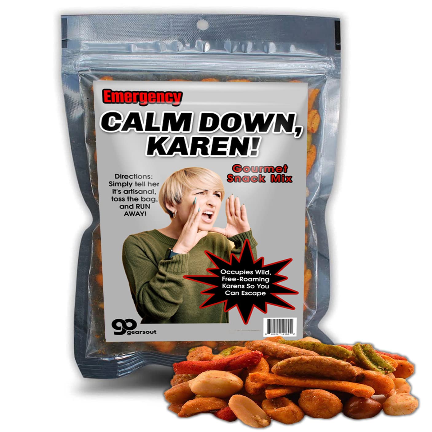 Calm Down Karen Trail Mix - Gourmet Spicy Snack Blend for Women Karen Survivors - Funny Karen Gifts Adult Stocking Stuffers - Gag Christmas Gifts for Teens - American Made Gifts - Manager Gifts
