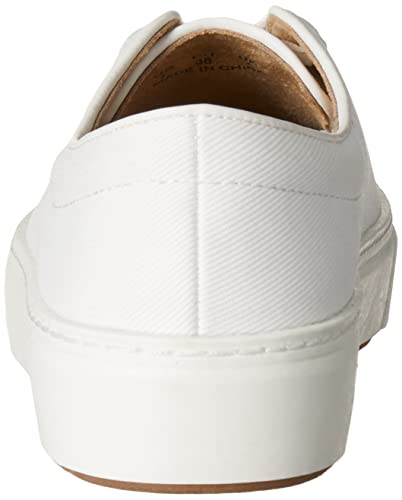 Amazon Essentials Women's Comfortable Lace Up Sneakers, White, 8