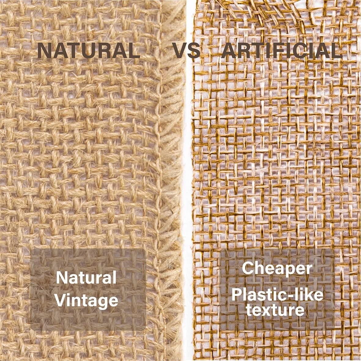 Vitalizart Burlap Ribbon Wired 1 Inch x 12 Yard Natural Burlap Fabric Jute Ribbon for Gift Wrapping Home Decor Wedding Decor Fall Decor Burlap Bows Flower Bouquet Christmas Tree