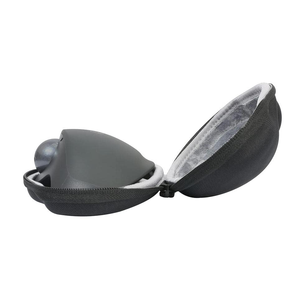Vexko Mouse Travel Case Compatible with Logitech Ergo M575 Wireless Trackball Computer Mouse - Case Only (Black/Gray)