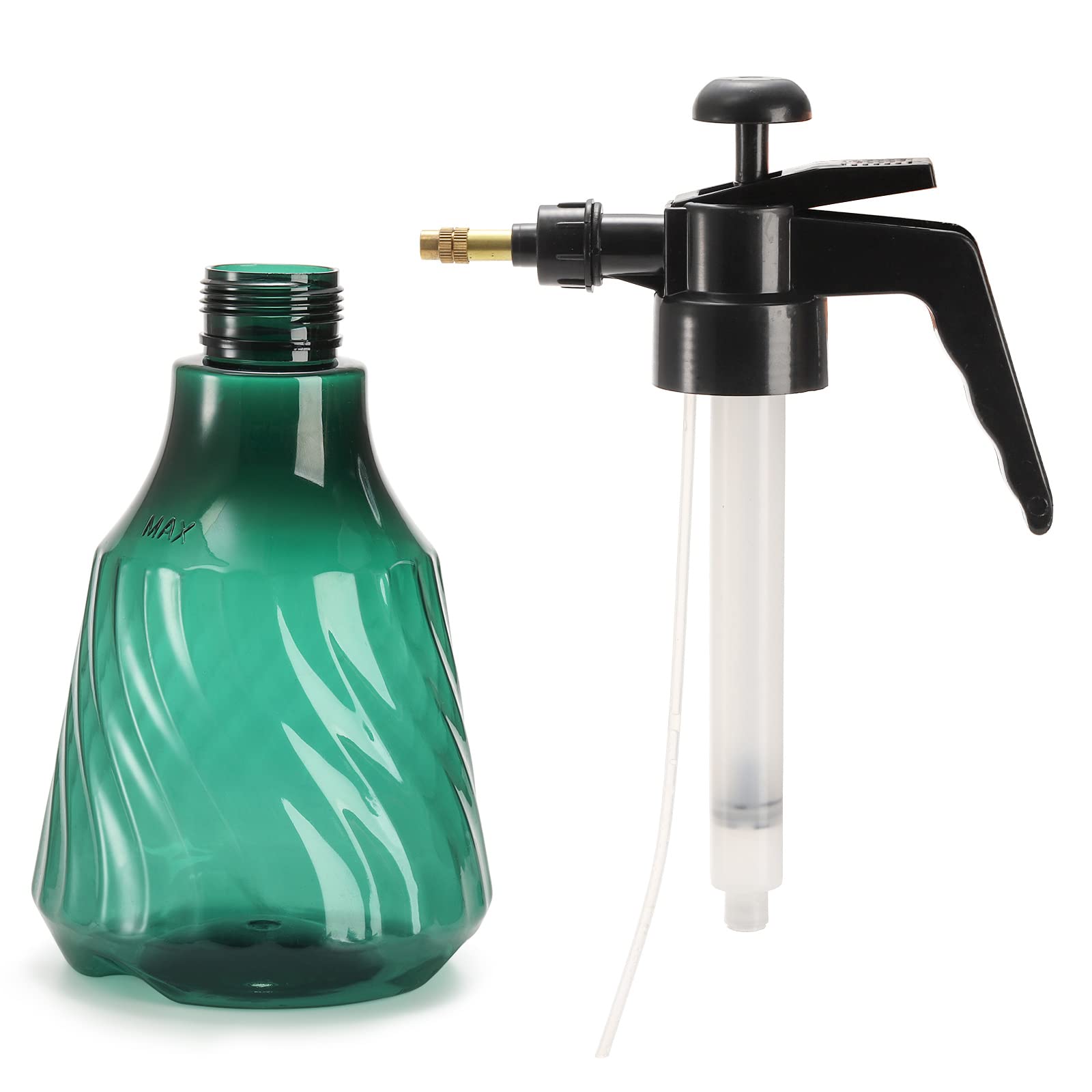 ZEAYEA 2 Pack 0.5 Gallon Hand Held Garden Sprayer, Pump Pressure Water Sprayer, Plastic Watering Can with Adjustable Nozzle, Hand Sprayers for Lawn, Garden, Indoor and Outdoor Gardening, Home Cleaning