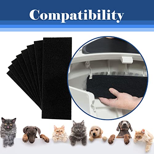 120 Pack Waste Drawer Liners Compatible with All Litter Box Robot Models, 9-11 Gallons Litter Box Liners, Plus 8 Pack Activated Charcoal Filters