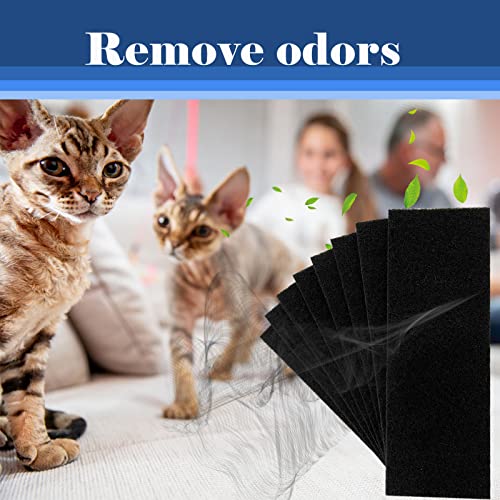 120 Pack Waste Drawer Liners Compatible with All Litter Box Robot Models, 9-11 Gallons Litter Box Liners, Plus 8 Pack Activated Charcoal Filters