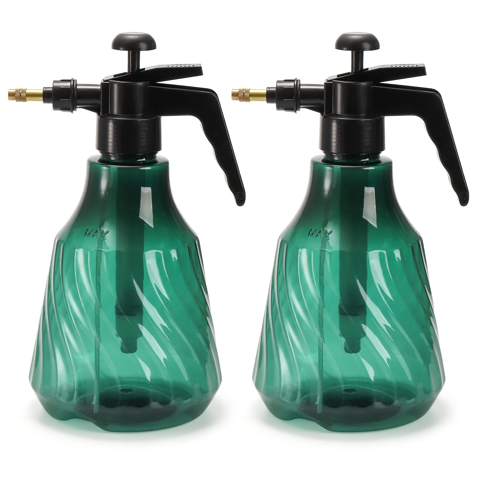 ZEAYEA 2 Pack 0.5 Gallon Hand Held Garden Sprayer, Pump Pressure Water Sprayer, Plastic Watering Can with Adjustable Nozzle, Hand Sprayers for Lawn, Garden, Indoor and Outdoor Gardening, Home Cleaning
