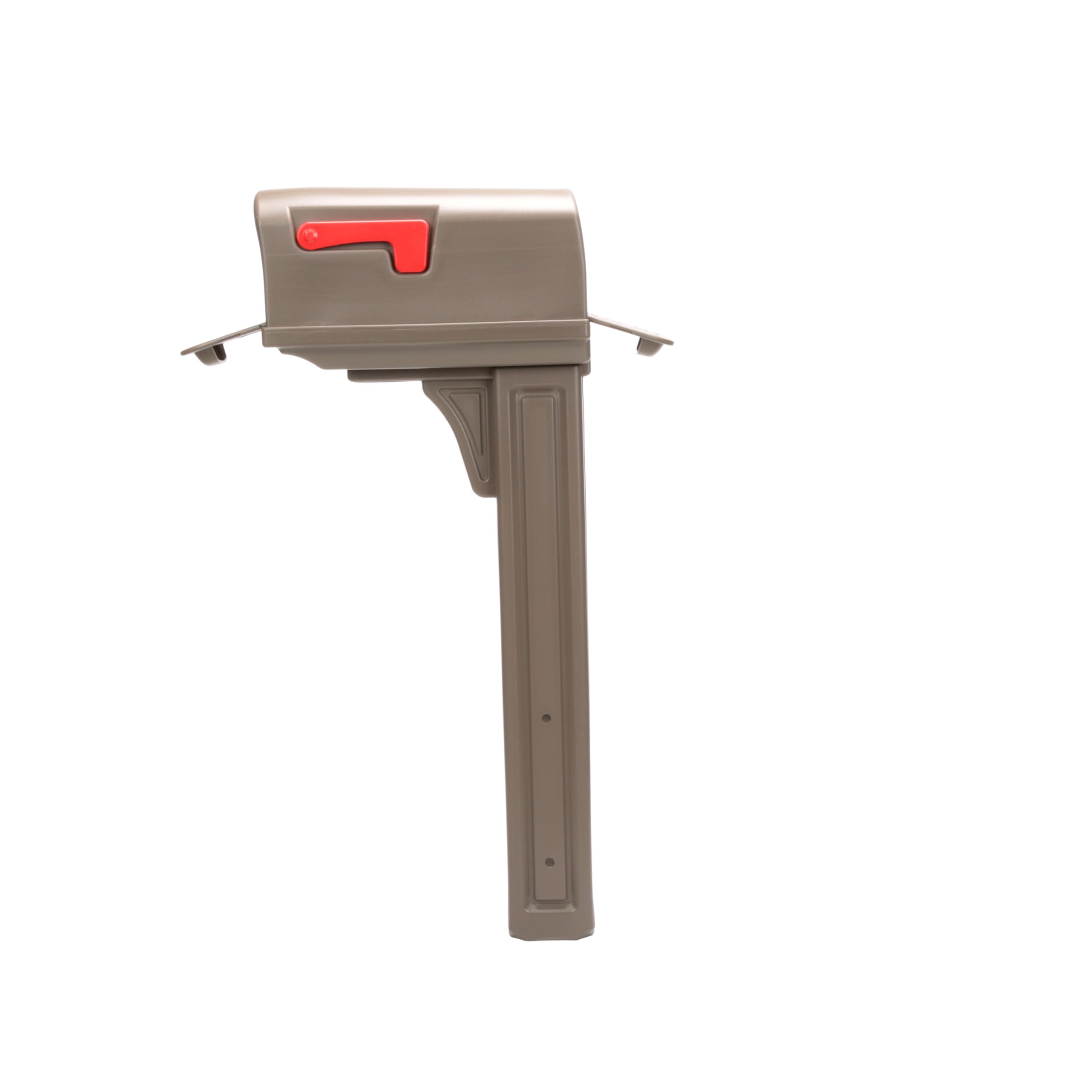 Architectural Mailboxes Classic Plastic Mailbox and Post Kit, GCL100MAM, Mocha
