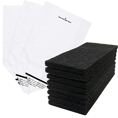 120 Pack Waste Drawer Liners Compatible with All Litter Box Robot Models, 9-11 Gallons Litter Box Liners, Plus 8 Pack Activated Charcoal Filters