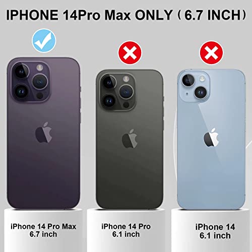 MARKILL Compatible with iPhone 14 Pro Max Case 6.7 Inch with Ring Stand, [Soft Silicone and Hard Plastic ] Heavy-Duty Military Grade Shockproof Phone Cover for iPhone 14 Pro Max. (Deep Purple)