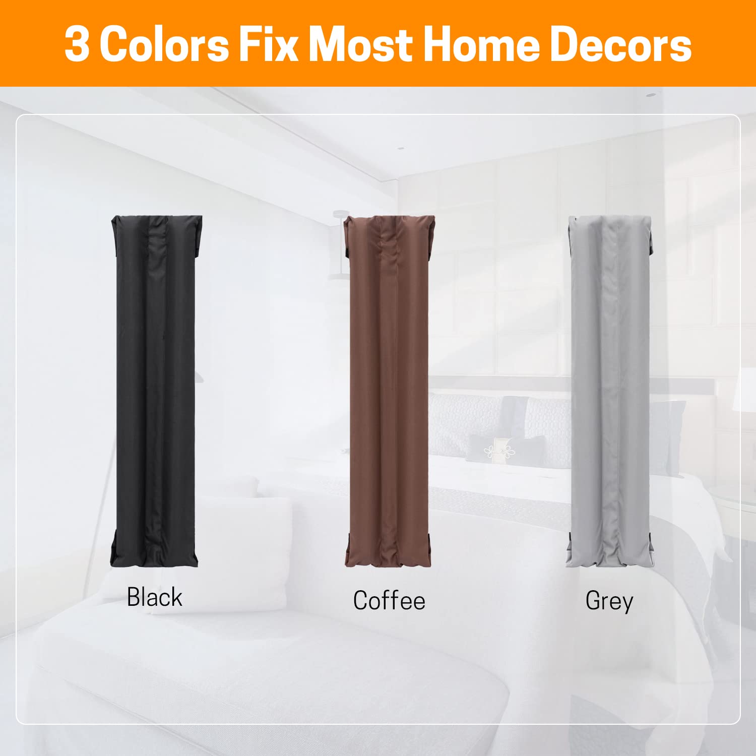 VISEMAN Under Door Stopper, Inflatable Door Blocker, Adjustable Door Sweeps for Bottom of Door and Window, 34"-36"