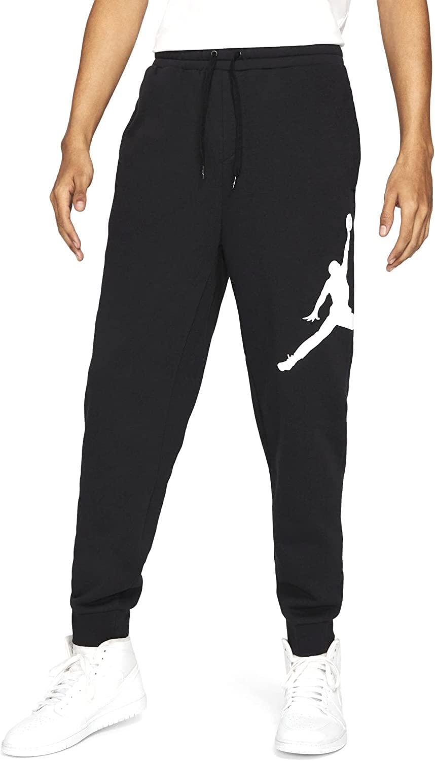 Nike Jordan Jumpman Logo Men Fleece Pants (Small, Black)
