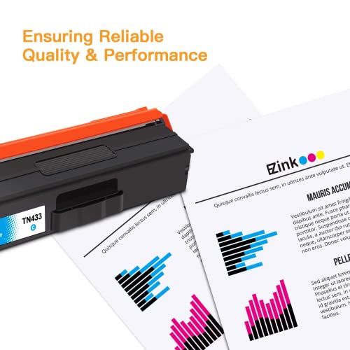 E-Z Ink (TM) Compatible Toner Cartridge Replacement for Brother TN-433 TN433 TN433bk TN431 Compatible with HL-L8260CDW HL-L8360CDW MFC-L8610CDW MFC-L8900CDW (1 Cyan, 1 Pack)