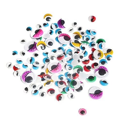 100pcs/50pcs Self-Adhesive Googly Wiggle Eyes DIY Scrapbooking Crafts Projects DIY Dolls Accessories Crafting(Multicolor Mixed 42PCS)