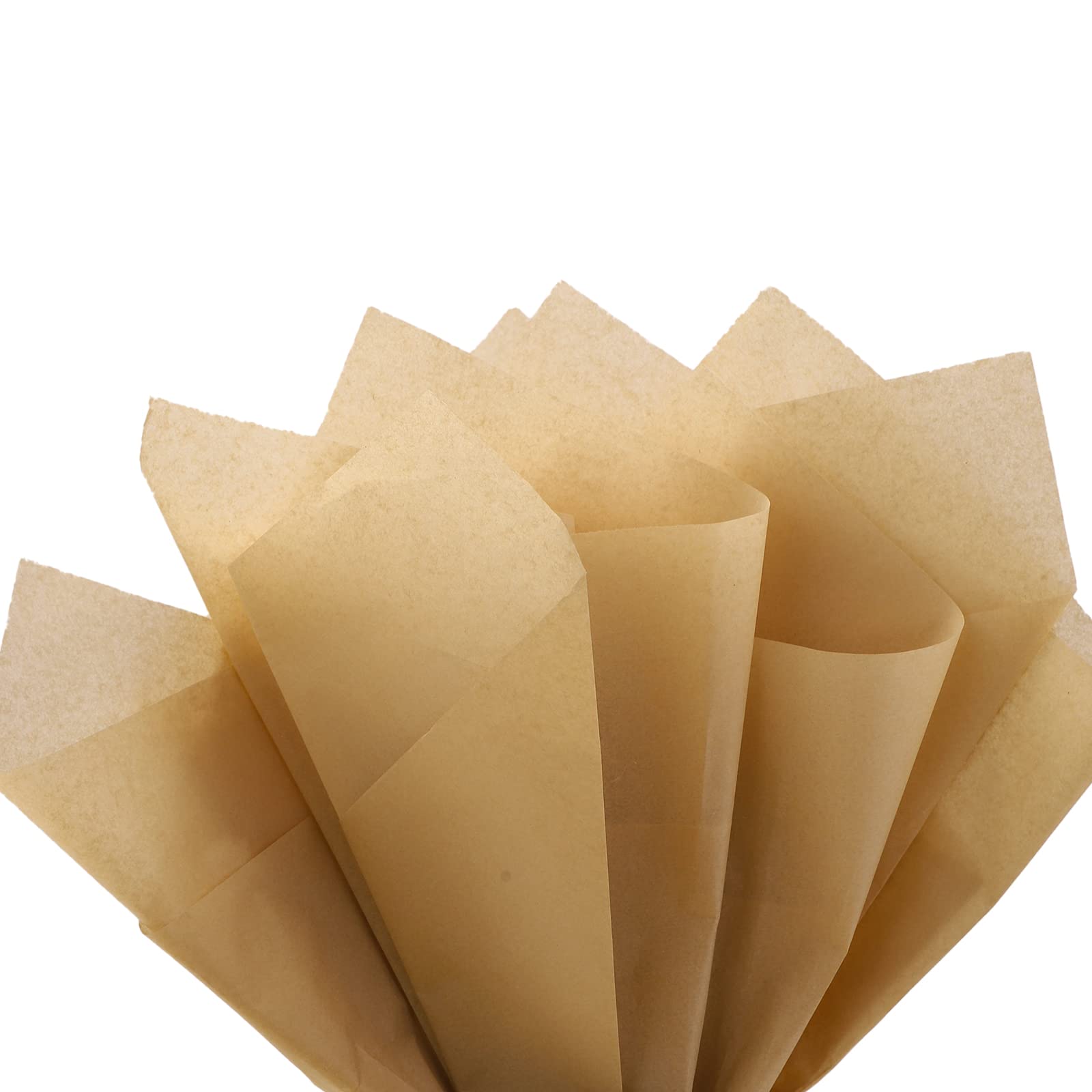 Packanewly Bulk Gift Wrapping Tissue Paper, 100 Sheets Kraftt Brown, 15 x 20 Inch Gift Wrap Paper for Art Craft Festival Birthday Party Floral Pompom