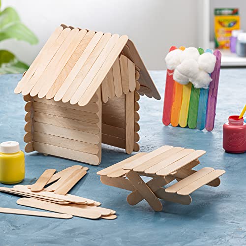 [100 Count] Jumbo 6 Inch Wooden Multi-Purpose Popsicle Sticks ,Craft, ICES, Ice Cream, Wax, Waxing, Tongue Depressor Wood Sticks