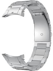 Alimingyan Titanium Watch Band for Samsung Galaxy Watch 5 no Gap Metal Strap Band, Galaxy Watch 5 4 40mm 44mm 45mm Titanium Band (Silver)