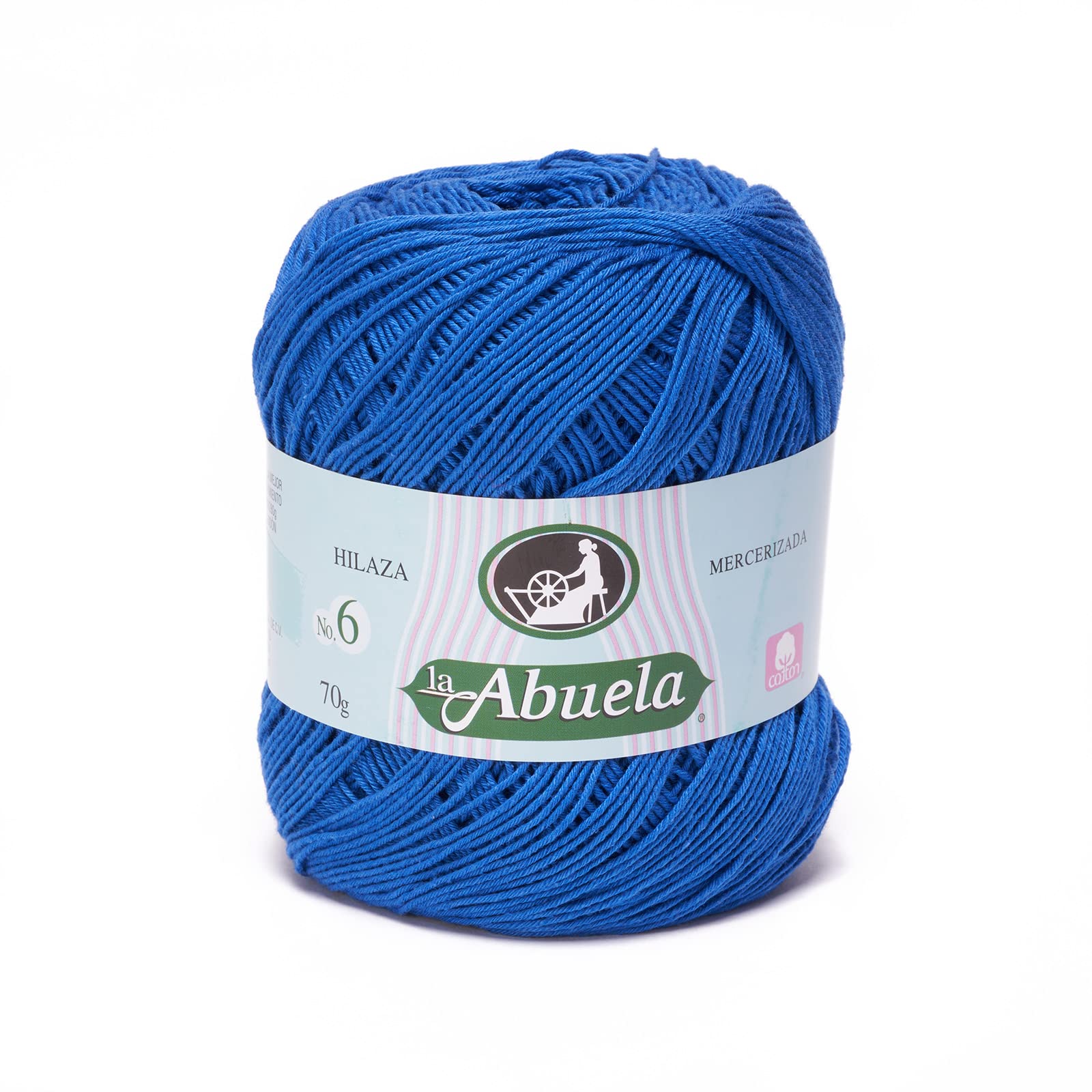 Abuela NO.6 [70grs] by Omega - Soft Yarn 100% Mercerized Cotton Yarn - Color 18-Royal Blue 568