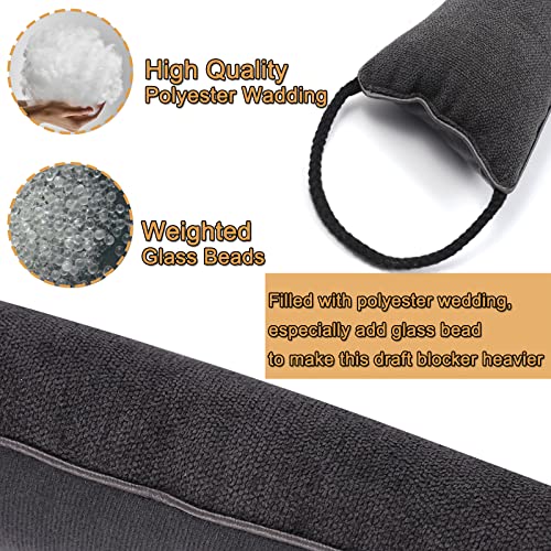 36 Inch Under Door Draft Stopper - Weighted Door Draft Blocker Bottom Door Noise & Air Reducer